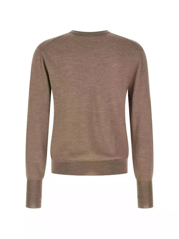 MA'RY'YA Crew-neck Fine Knit Sweater - Grey