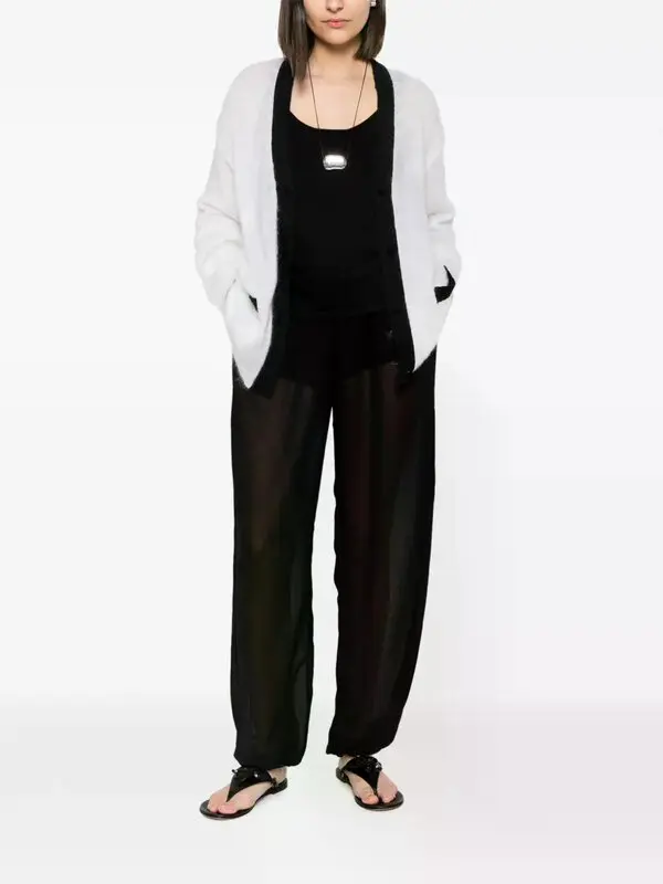 FORTE_FORTE Contrasting-trim Cardigan