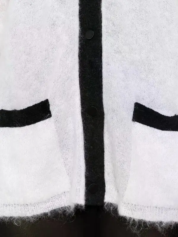 FORTE_FORTE Contrasting-trim Cardigan