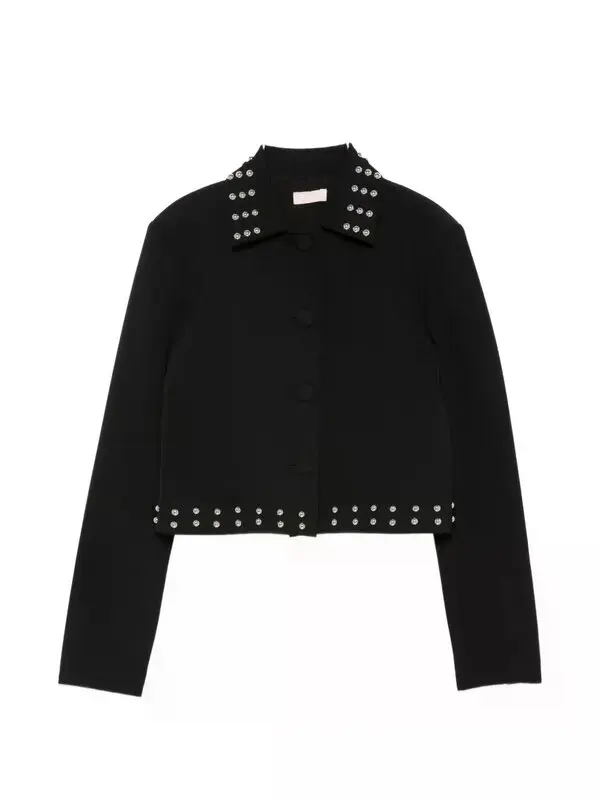 Liu Jo Embellished Cropped Jacket - Black