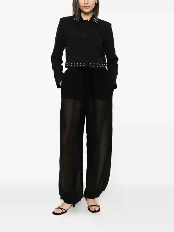 Liu Jo Embellished Cropped Jacket - Black