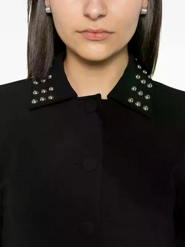 Liu Jo Embellished Cropped Jacket - Black