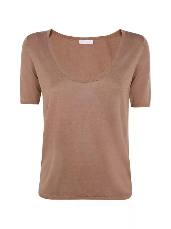 Rossopuro Scoop-neck T-shirt - Neutrals