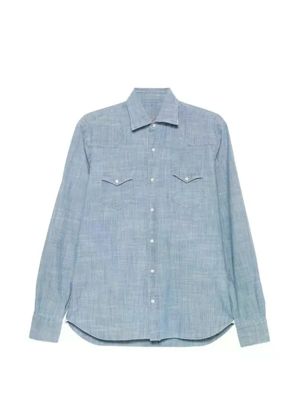 BARBA NAPOLI Button-fastening Shirt - Blue