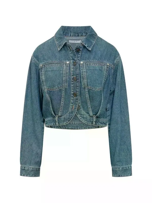 IRO PARIS Jaky Panelled Denim Jacket - Blue