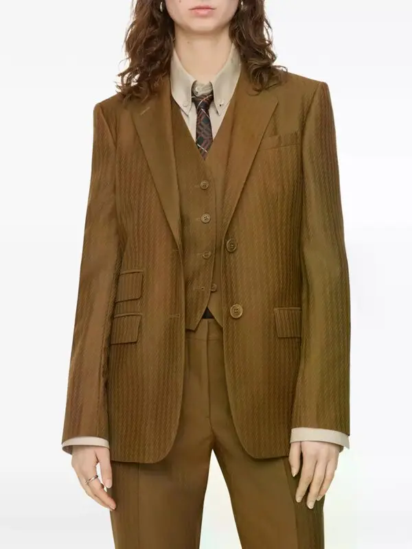 Burberry Wool Mohair Tailored Jacket