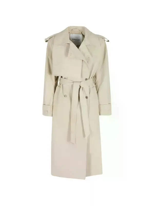 HERSKIND Astra Double-breasted Trench Coat - Neutrals