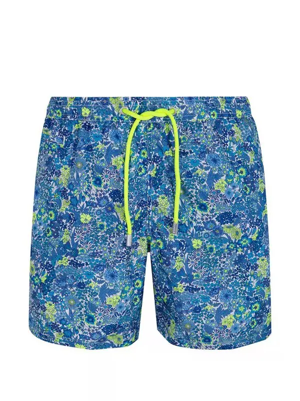 MC2 SAINT BARTH Floral-print Swim Shorts - Blue