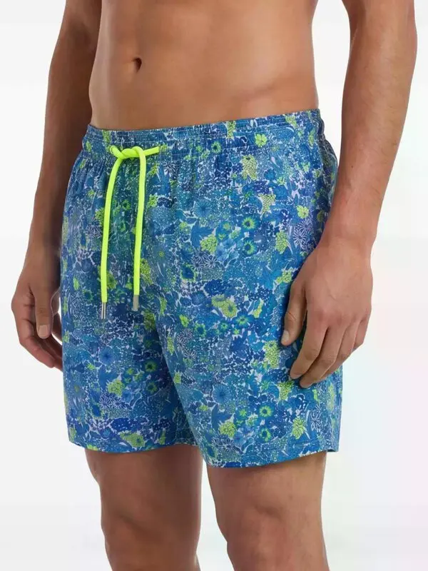 MC2 SAINT BARTH Floral-print Swim Shorts - Blue
