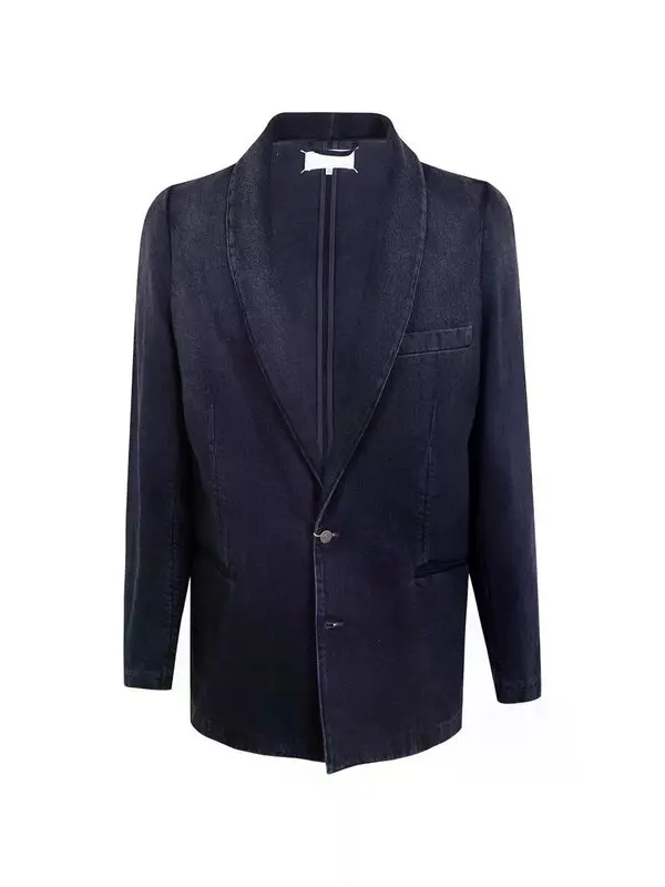 MAISON MARGIELA Shawl-lapel Denim Blazer - Blue