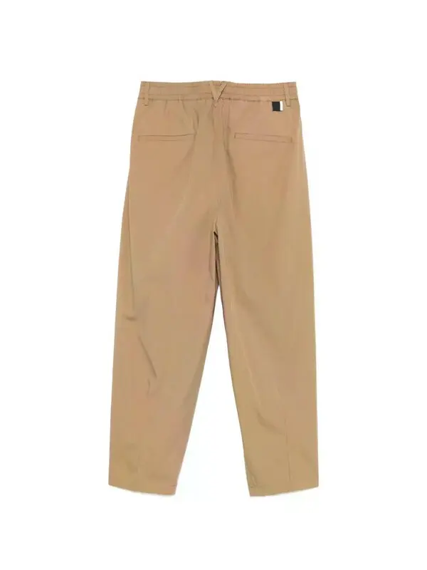 LOW BRAND Pleated Elasticated-waistband Trousers - Neutrals