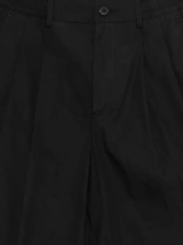 LOW BRAND Pleated Elasticated-waistband Trousers - Black