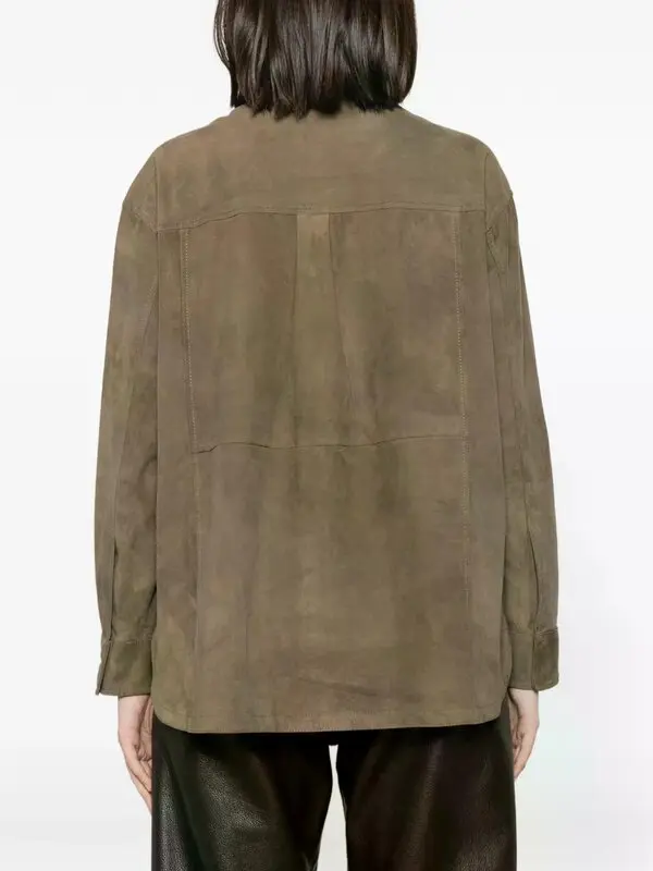 GIORGIO BRATO Suede Long-sleeve Shirt