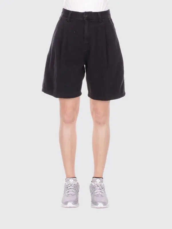 Carhartt Work In Progress Cotton Denim Knee-length Shorts - Black