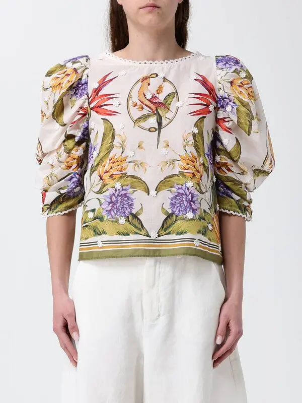 Farm Rio Printed Puff Sleeve Top