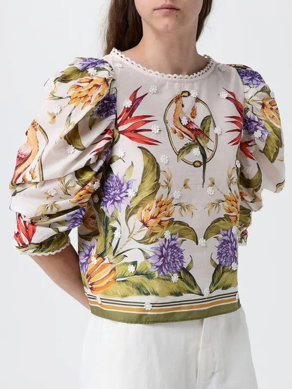 Farm Rio Printed Puff Sleeve Top