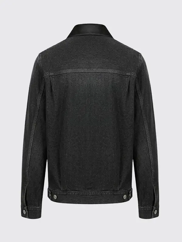 Sacai Double-breasted Wool Blazer With Cotton Inserts
