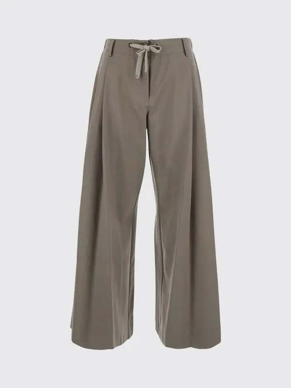 Brunello Cucinelli Cotton Blend Wide Leg Trousers - Beige
