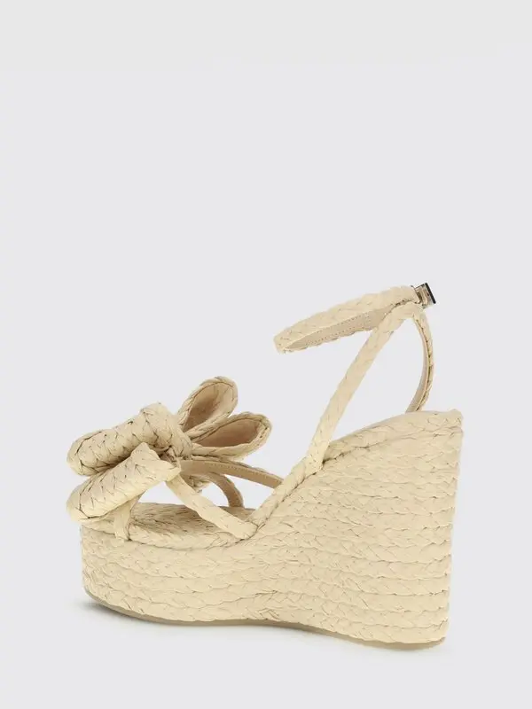 Mach & Mach Raffia Wedge Sandal - Natural