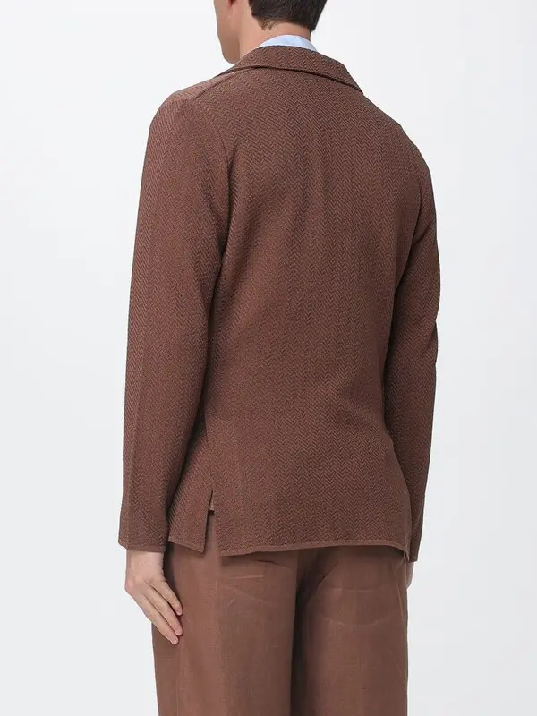 LARDINI Textured Blazer - Brown