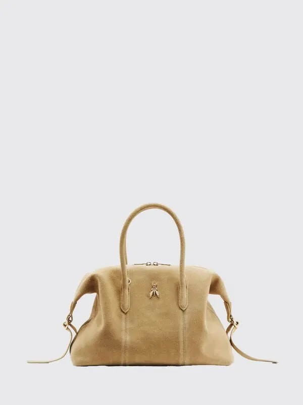 Patrizia Pepe Suede Top Handle Bag - Sand