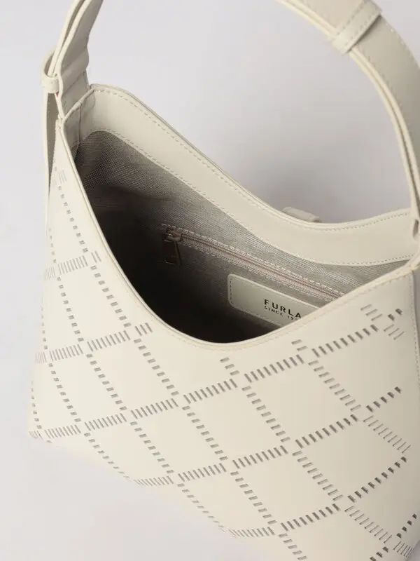 Furla Goccia Perforated Leather Shoulder Bag - Pink