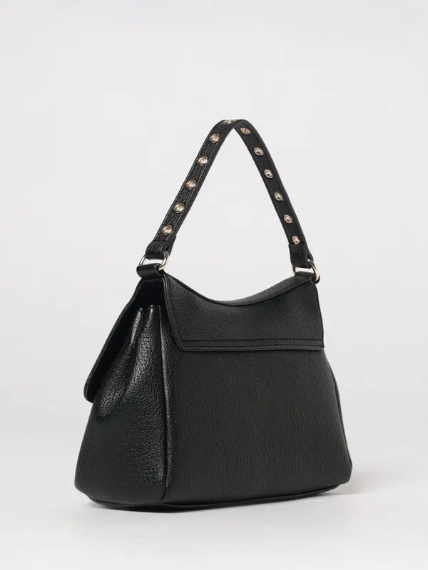Just Cavalli Grained Faux Leather Shoulder Bag - Black