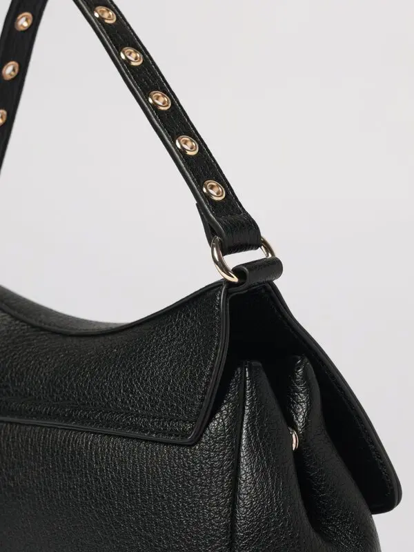 Just Cavalli Grained Faux Leather Shoulder Bag - Black