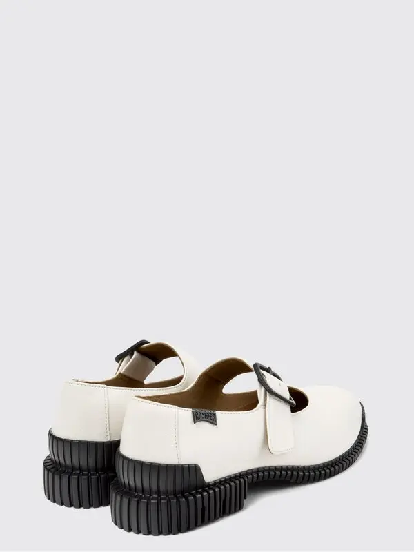 Camper Pix Leather Ballet Flats With Adjustable Strap