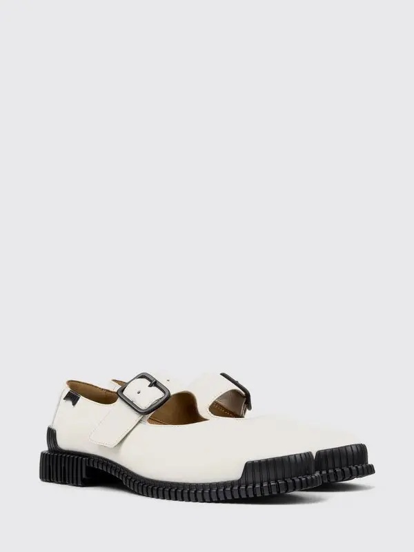 Camper Pix Leather Ballet Flats With Adjustable Strap