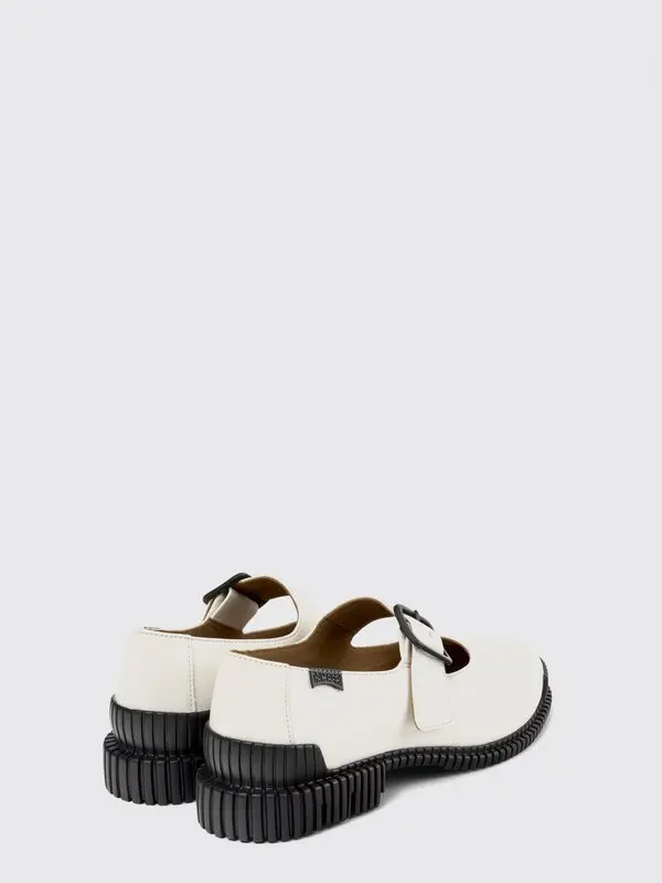 Camper Pix Leather Ballet Flats With Adjustable Strap