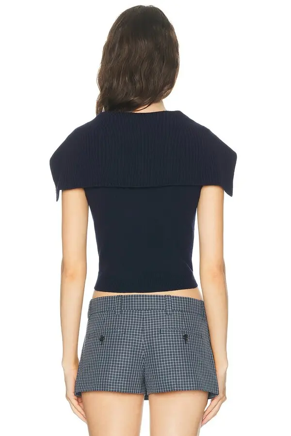 Monse Double Sailor Collar Cropped Sweater Vest
