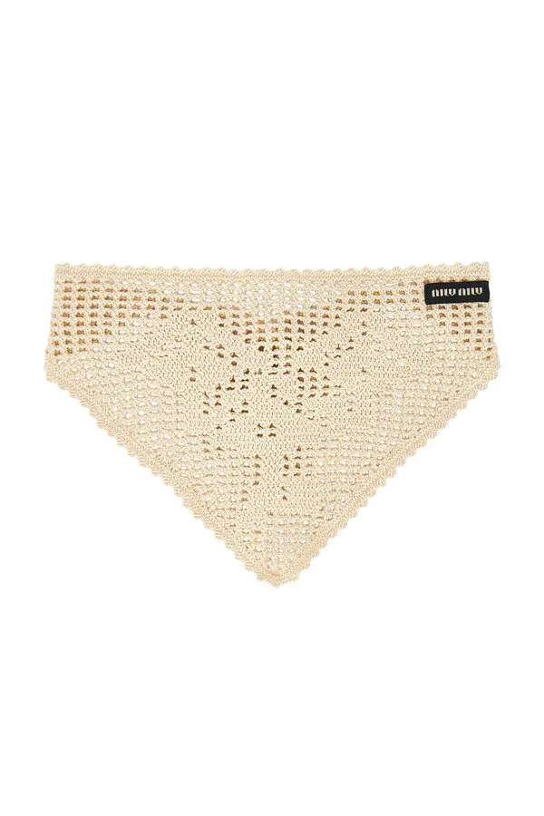 Miu Miu Crochet Filet Headscarf - Talco