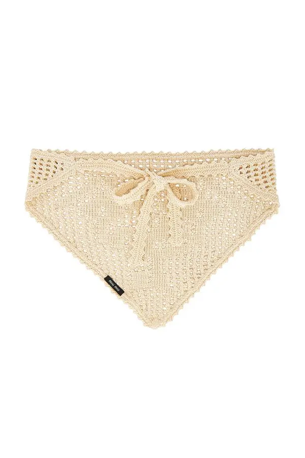 Miu Miu Crochet Filet Headscarf