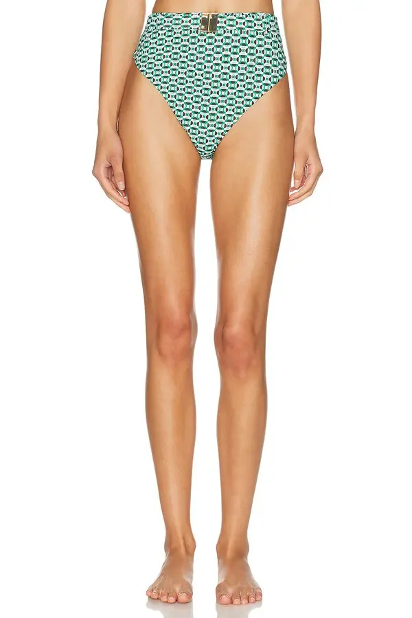 LA PORTE Shannon Hardware Bikini Bottom - Catamaran Geo Print