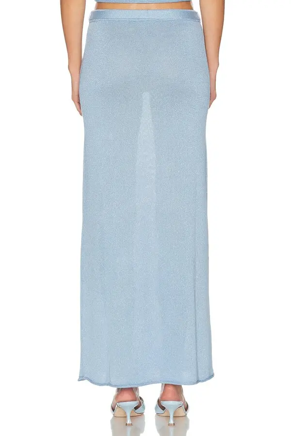 LA PORTE Sonya Knit Skirt - Sky Blue