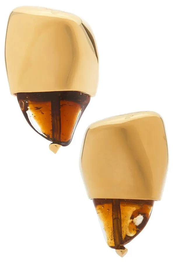 Bottega Veneta Sculptural Drop Earrings - Taffy