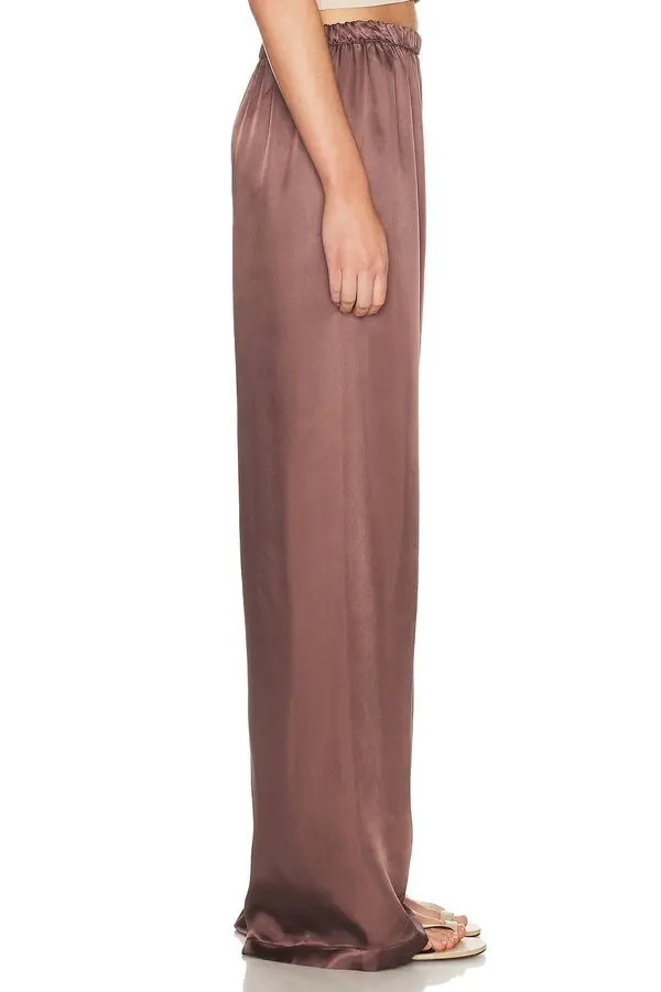 Enza Costa Fluid Twill Pant - Chocolate
