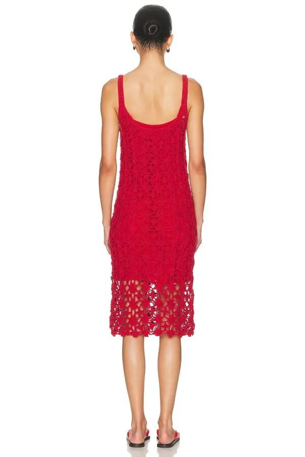 ALL THAT REMAINS Zinnia Crochet Dress - Red