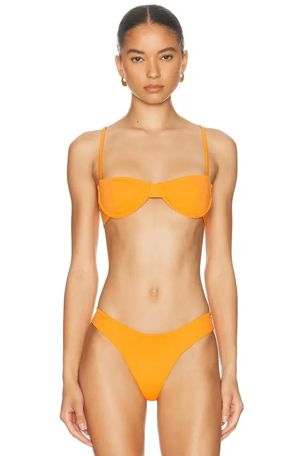 HAIGHT. Vintage Bikini Top - Mandarina Orange