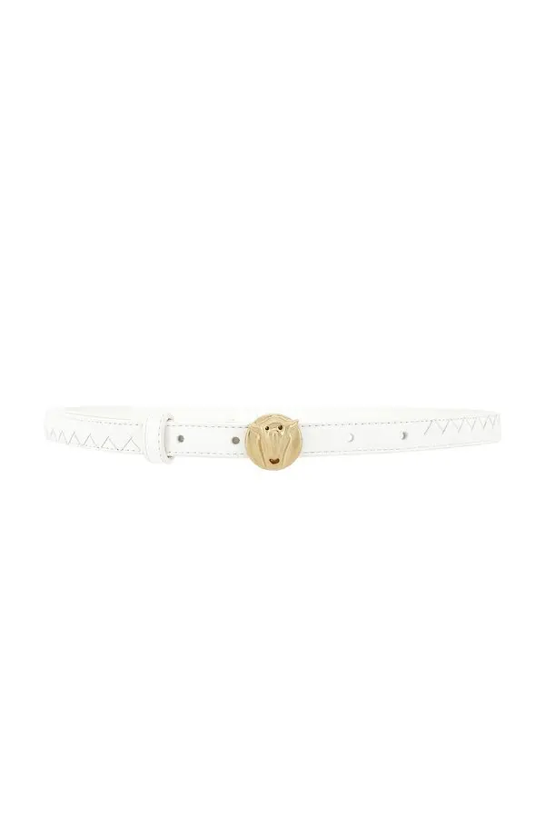 Bottega Veneta Intrecciato Leather Belt - Alabaster & Brass