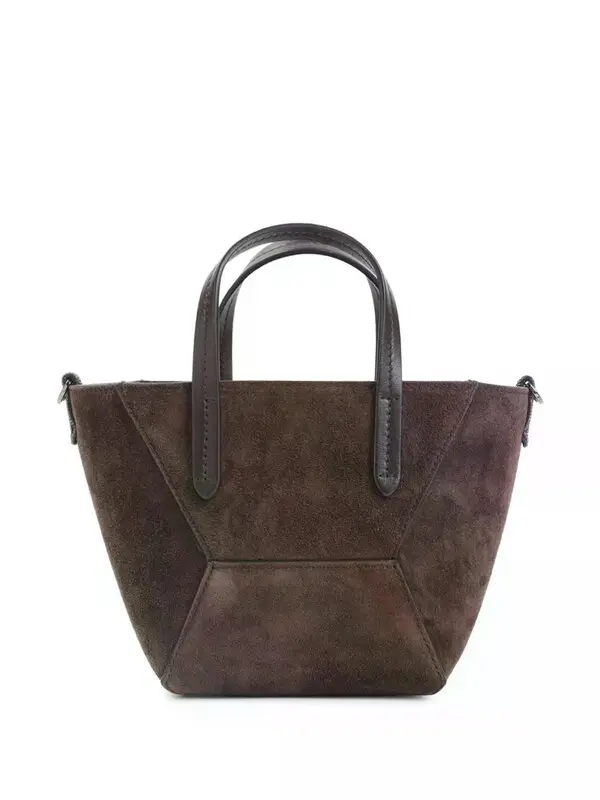 Brunello Cucinelli Mini Panelled Tote Bag - Brown
