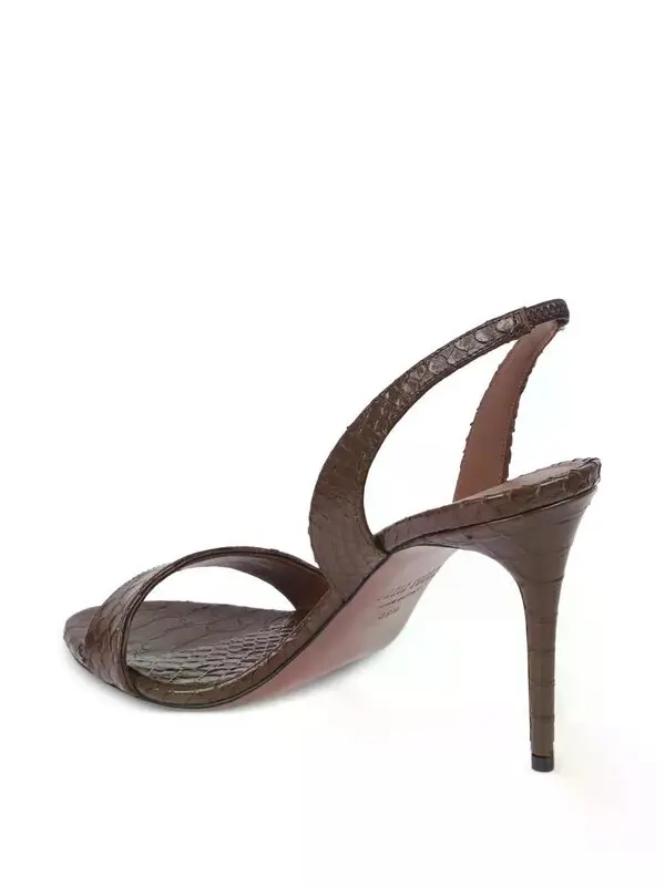 Paris Texas Crocodile-effect Slingback Sandals