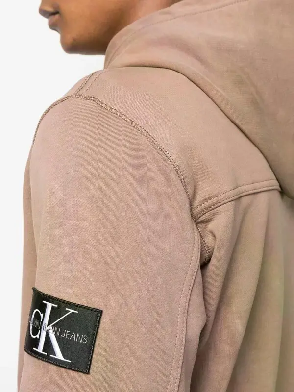 Calvin Klein Heavyweight Cotton Hoodie - Brown