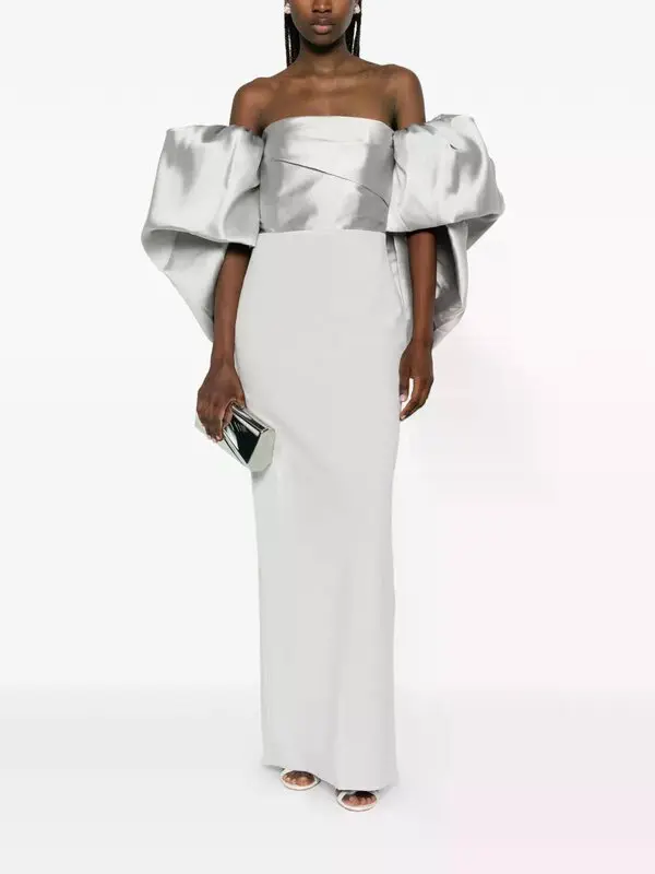 Solace London Floris Draped Maxi Dress