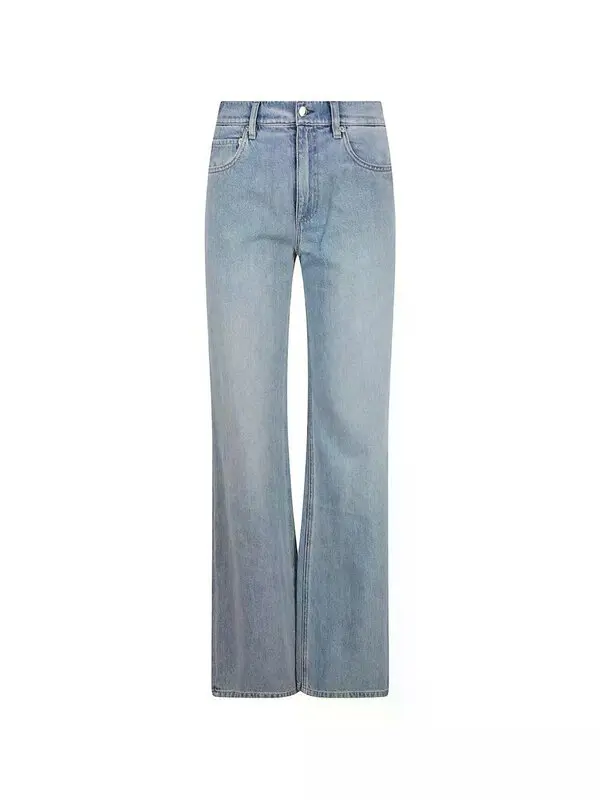 Alice + Olivia Faded-wash Wide-leg Jeans