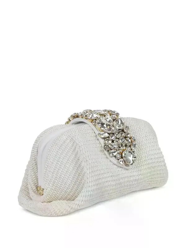 GEDEBE Crystal-embellished Woven Clutch
