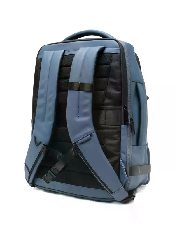 PIQUADRO Logo-appliqué Backpack - Blue
