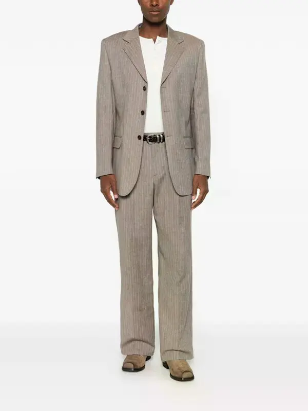 SUNFLOWER Pinstripe Pleated Trousers