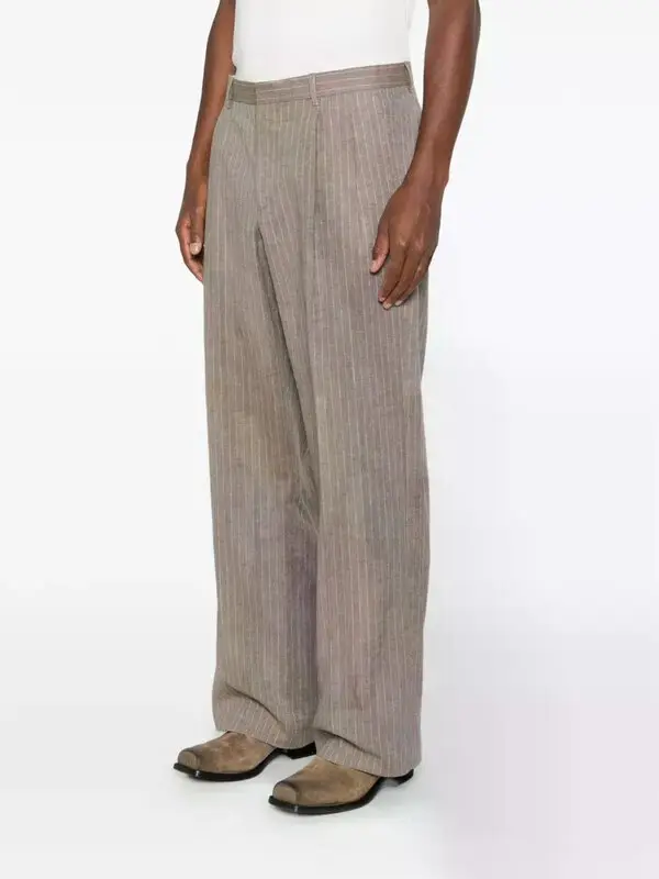 SUNFLOWER Pinstripe Pleated Trousers